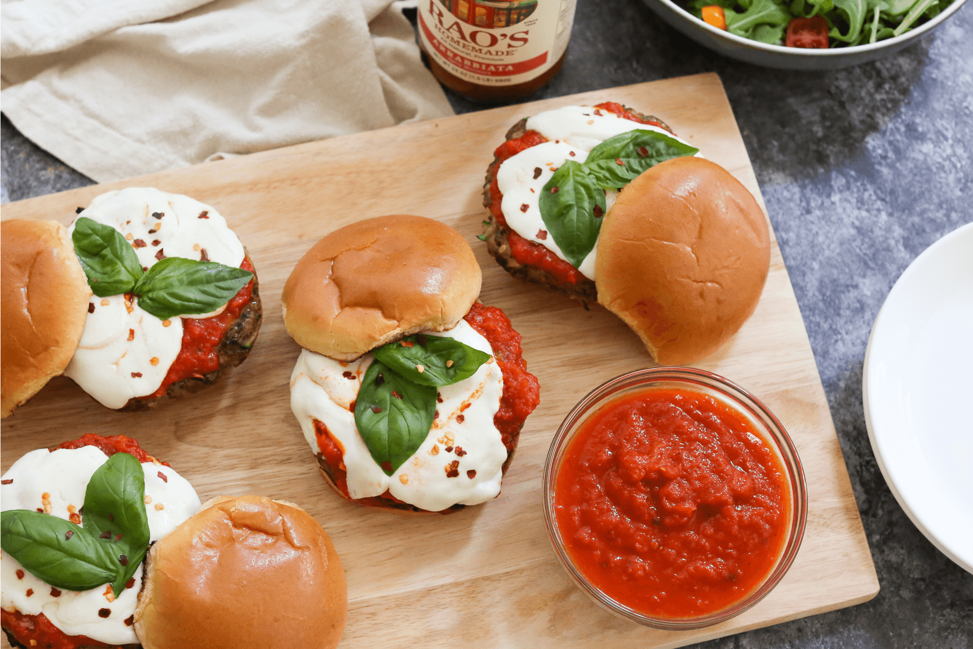 Serena Wolf’s Grilled Italian Stallion Burgers Recipe – Rao's Specialty ...